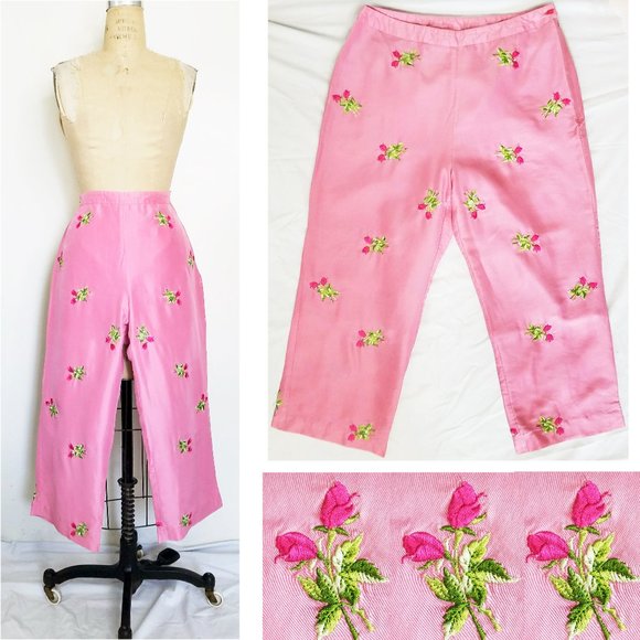 Vision Apparel | Pants & Jumpsuits | Vision Apparel Womens Silk Pink ...